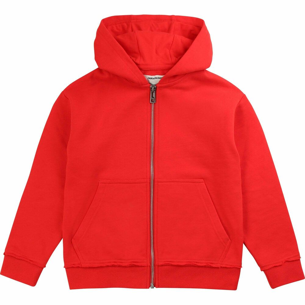 Zadig & Voltaire Boys Bright Red Hooded Top | Junior Couture UAE