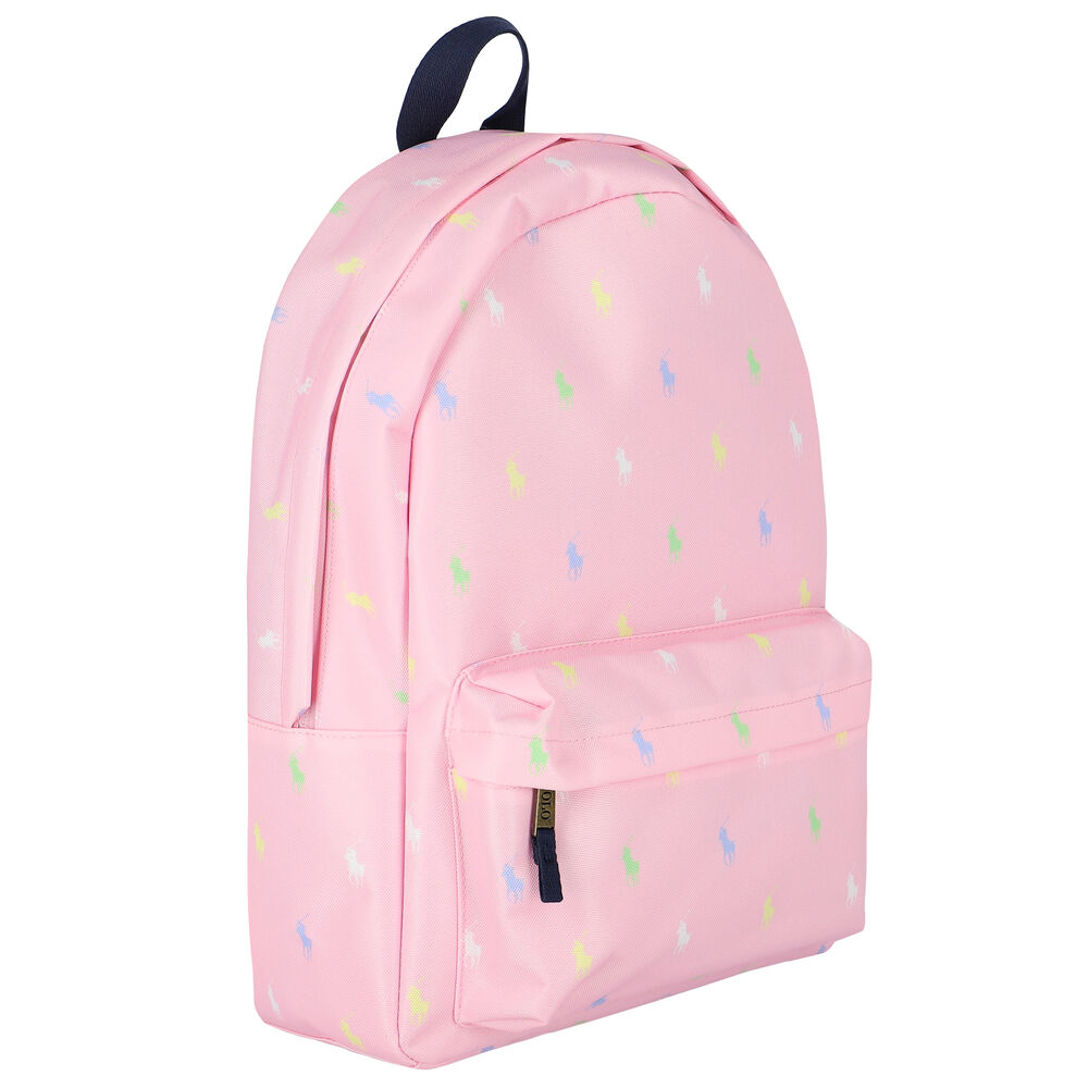 Ralph Lauren Girls Pink Logo Backpack | Junior Couture UAE