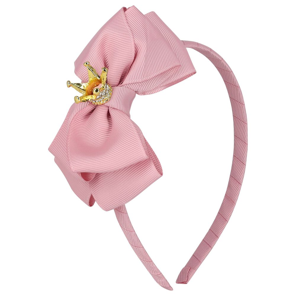 Angel's Face Girls Pink Bow Headband | Junior Couture UAE