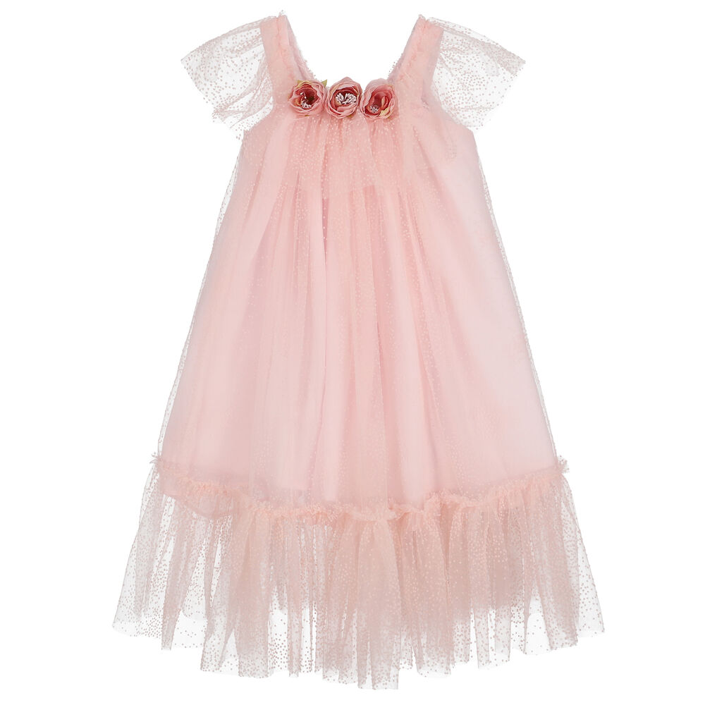 Patachou Girls Pink Tulle Dress | Junior Couture UAE