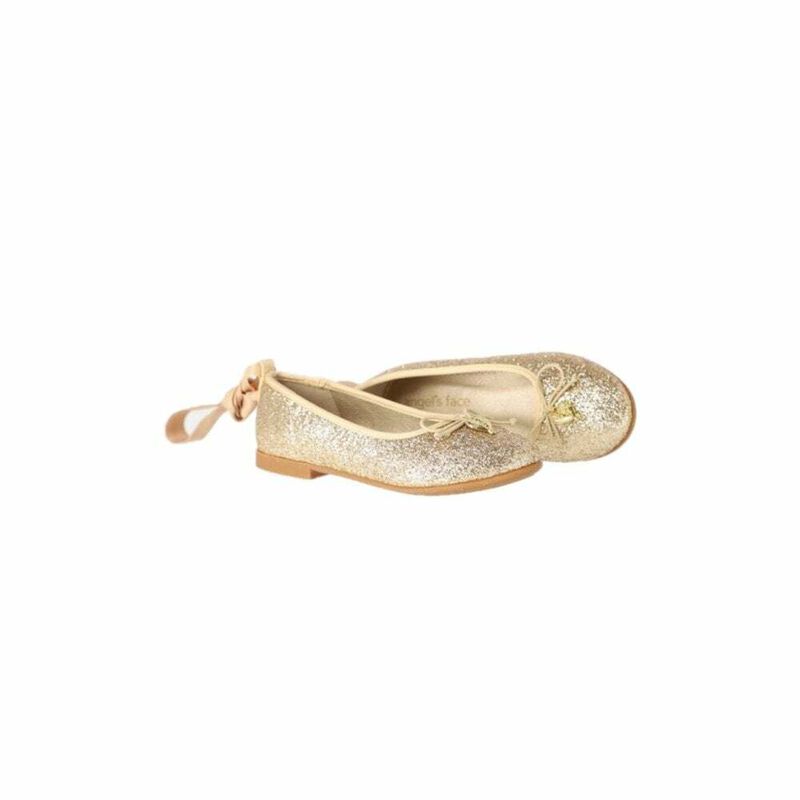 Angel's Face Girls Gold Glitter Shoes | JuniorCouture UAE