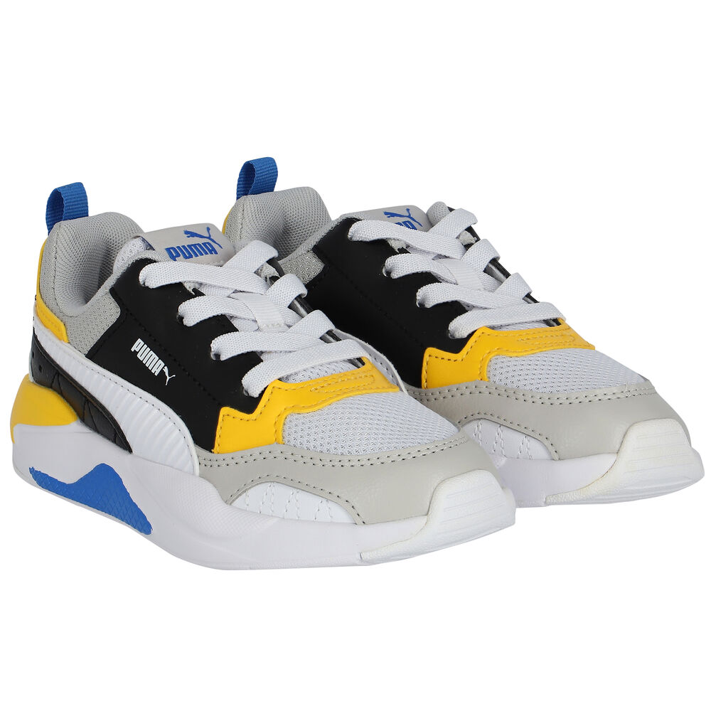 Puma White & Grey X-Ray 2 Square AC PS Trainers | Junior Couture UAE