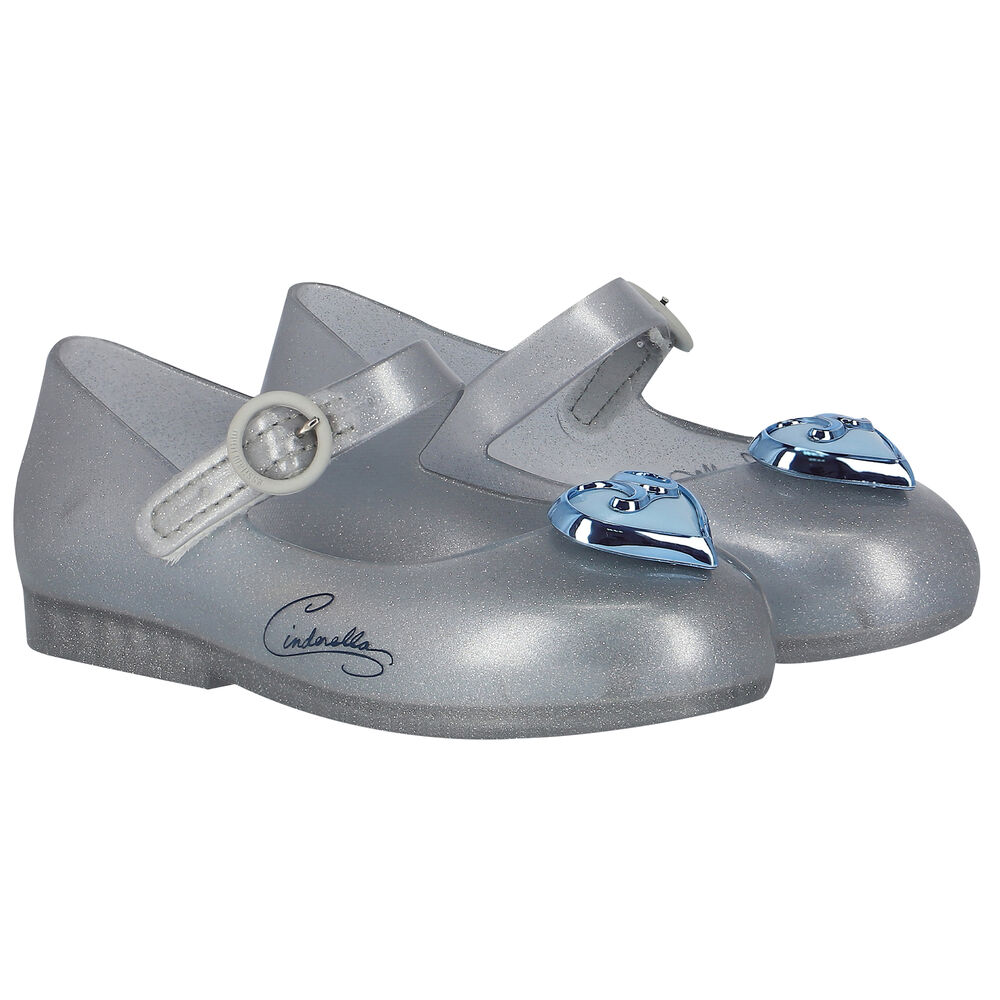 Mini Melissa Younger Girls Blue Cinderella Jelly Shoes | Junior Couture UAE