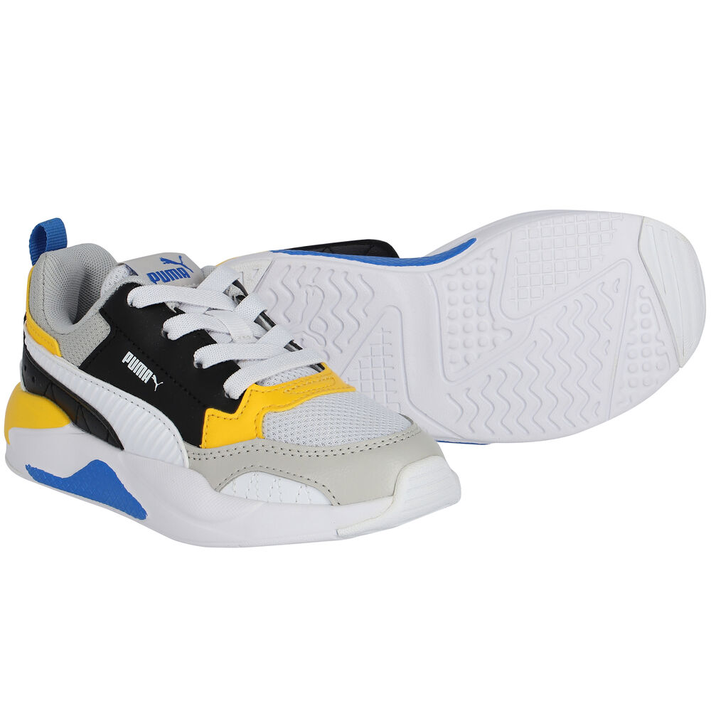 Puma White & Grey X-Ray 2 Square AC PS Trainers | Junior Couture UAE