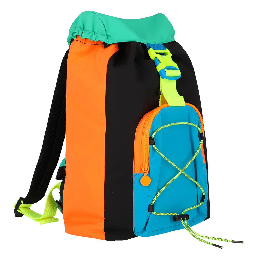 Stella McCartney Boys Black, Neon Green & Neon Orange Backpack | Junior ...