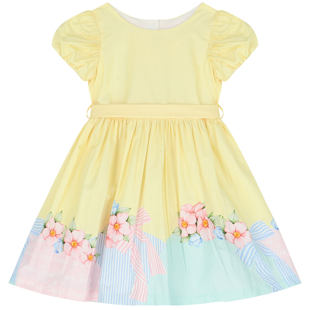 Balloon Chic Girls Yellow Floral Dress | Junior Couture UAE