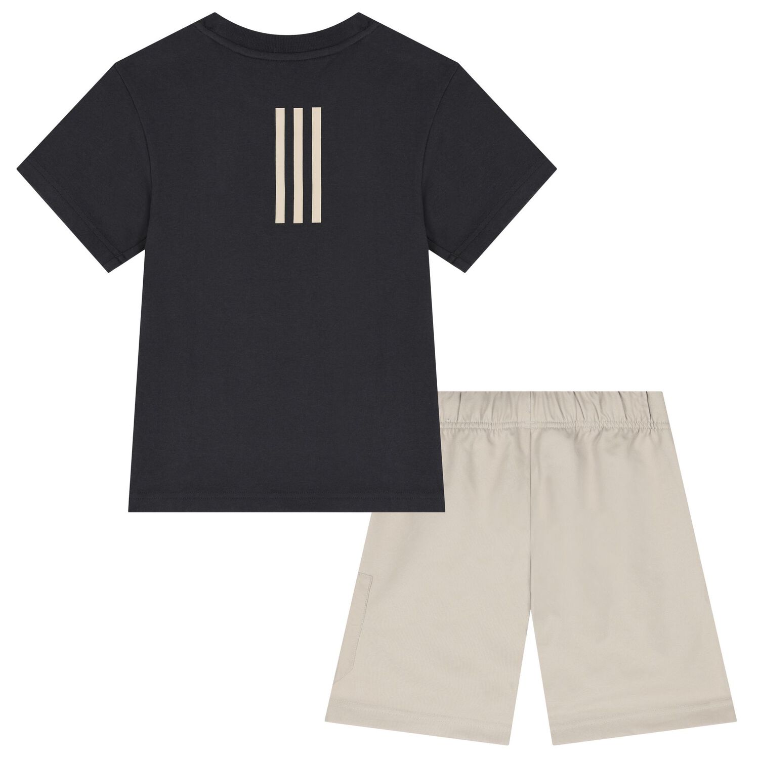 Adidas Kids Grey & Beige Lion King Logo Shorts Set | Junior Couture UAE