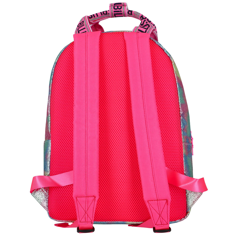 BILLIEBLUSH Girls Multi-Colored Glitter Logo Backpack | Junior Couture UAE