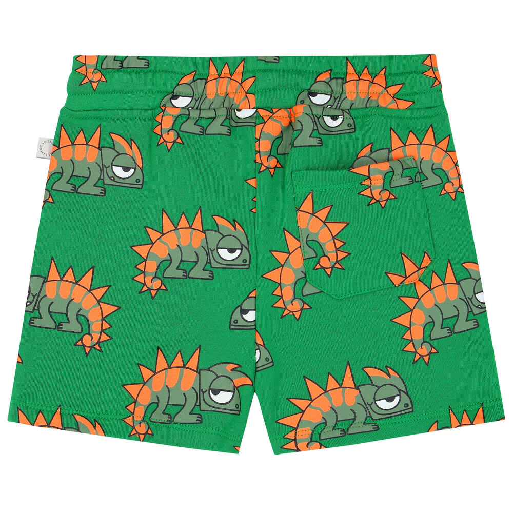 Stella McCartney Younger Boys Green Gecko Shorts | Junior Couture UAE