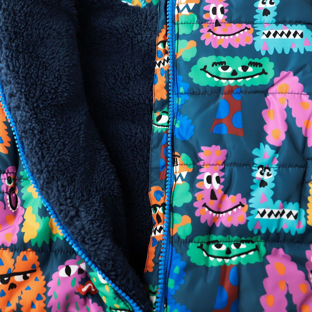 Stella McCartney Baby Boys Navy Blue Monster Snowsuit | Junior Couture UAE
