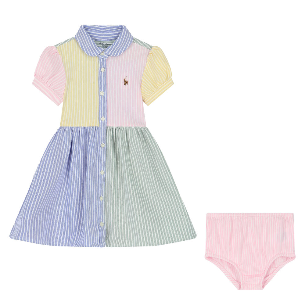Ralph Lauren Younger Girls Multi-Colored Logo Dress Set | Junior ...
