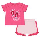 Guess Baby Girls Pink Ruffle Short Set | Junior Couture UAE