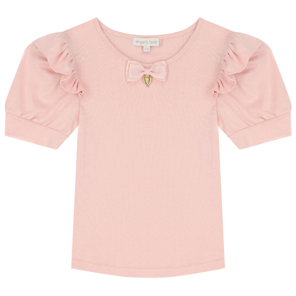 Angel's Face Girls Pink Ruffled Top | Junior Couture UAE