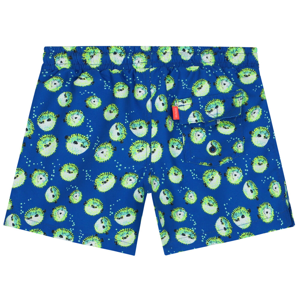 Sunuva Boys Blue Puffer Fish Swim Shorts | Junior Couture UAE