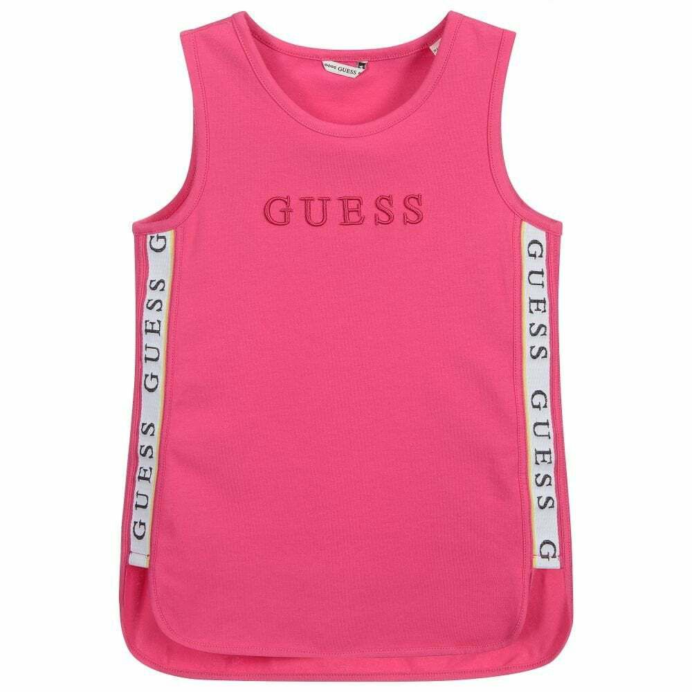 Guess Girls Pink Logo Top | Junior Couture UAE