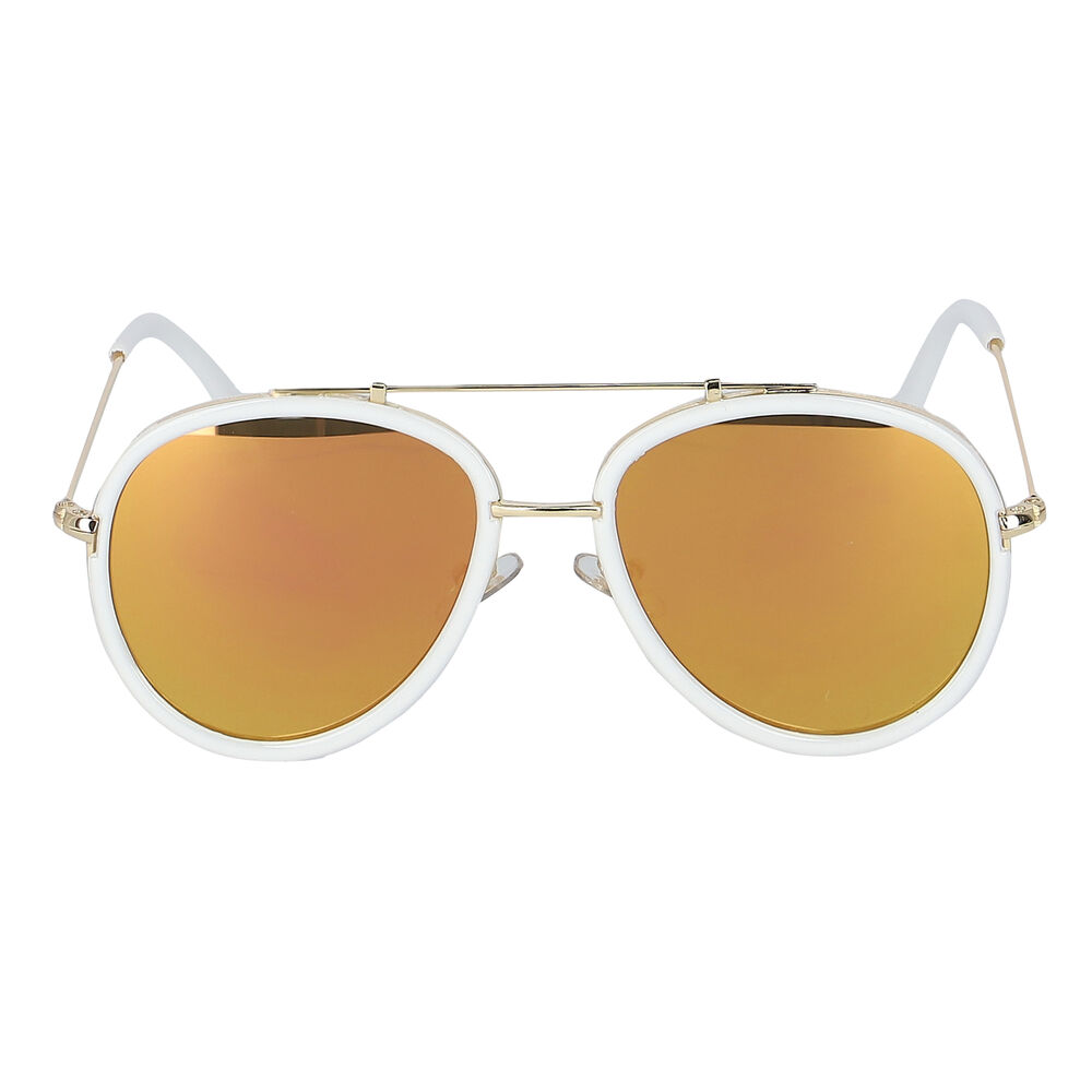 Angel's Face Girls White Aviator Sunglasses | Junior Couture UAE