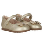 Mayoral Younger Girls Gold Bow Shoes | Junior Couture UAE