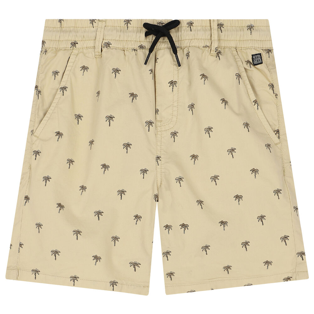Mayoral Boys Beige Palm Tree Shorts | Junior Couture UAE