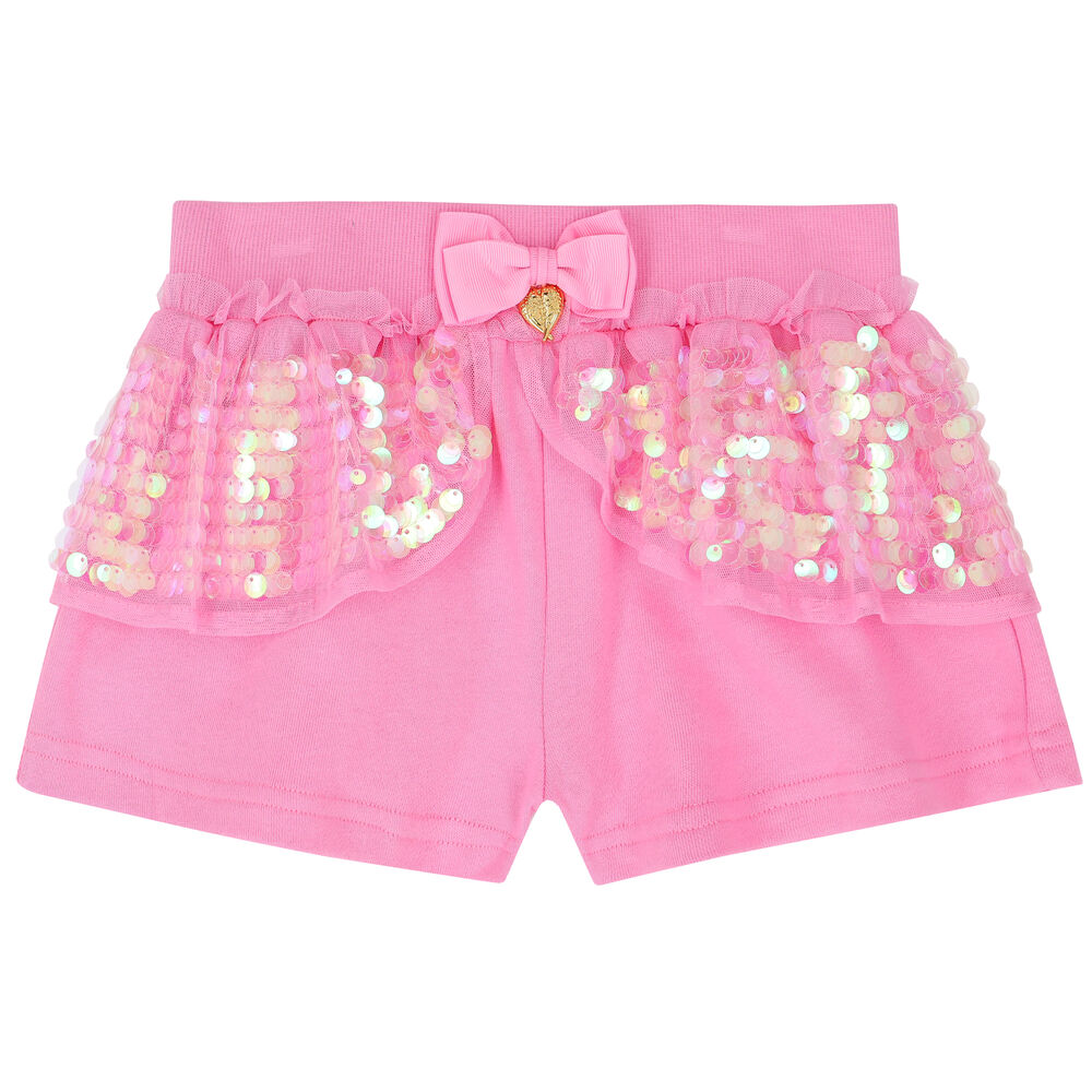 Angel's Face Girls Pink Sequin Shorts | Junior Couture UAE