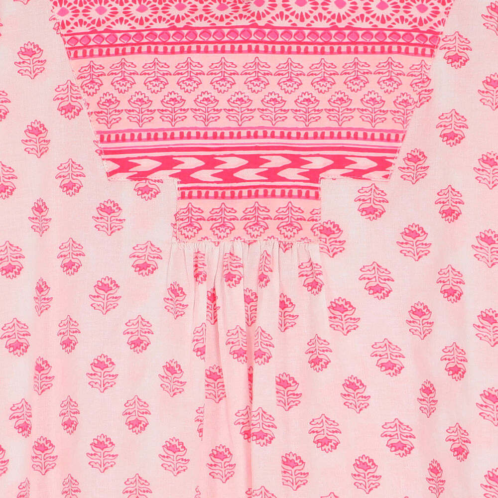 Sunuva Girls Pink & White Cotton Beach Dress | Junior Couture UAE