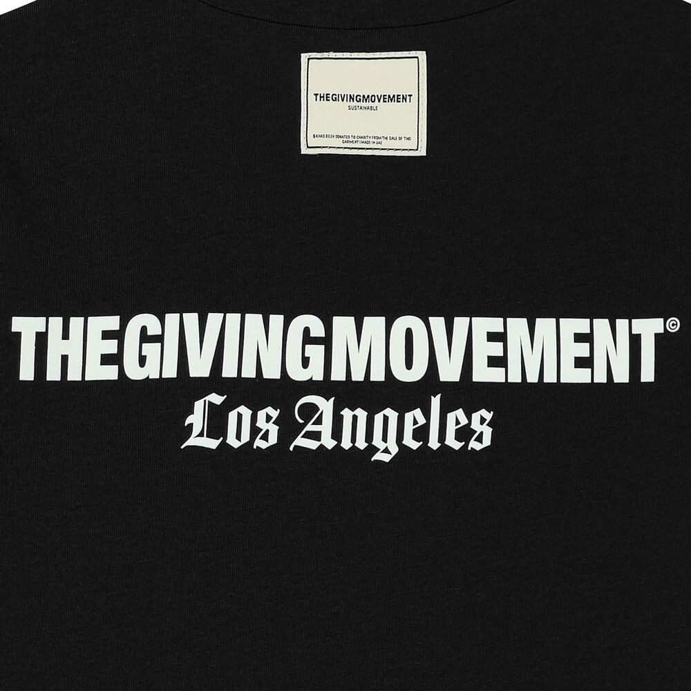 The Giving Movement Black Logo T-Shirt | Junior Couture UAE