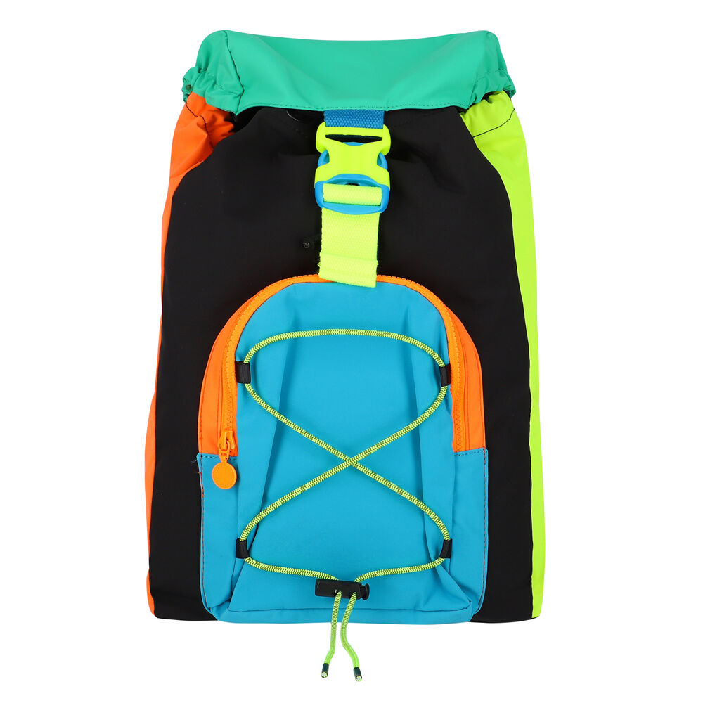 Stella McCartney Boys Black, Neon Green & Neon Orange Backpack | Junior ...