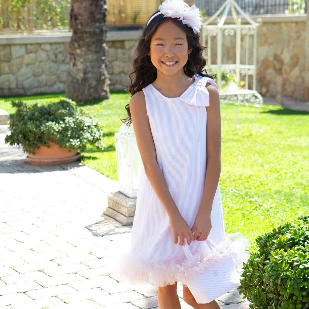 Balloon Chic Girls Pink Ruffled Dress | Junior Couture UAE