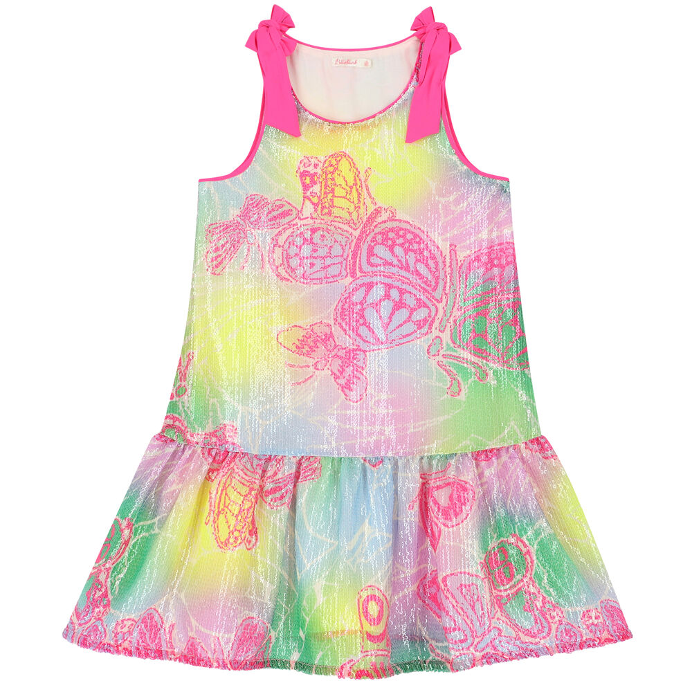 BILLIEBLUSH Girls Multi-Colored Sequin Butterfly Dress | Junior Couture UAE