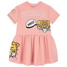 KENZO KIDS Girls Pink Tiger Logo Dress | Junior Couture UAE