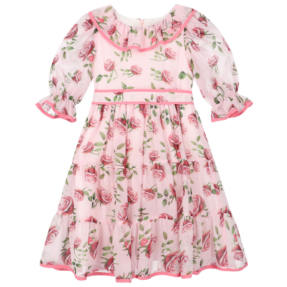 Patachou Girls Pink Floral Dress | Junior Couture UAE