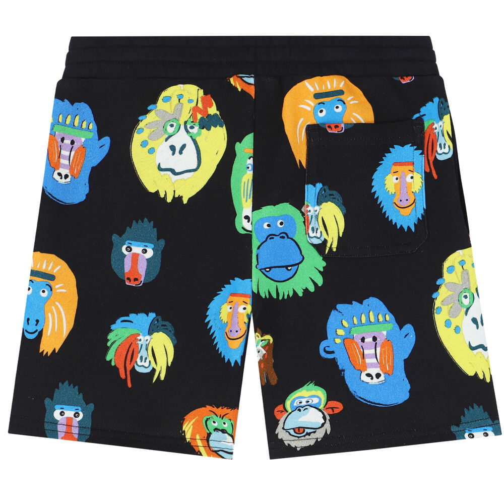 Stella McCartney Boys Black Monkey Shorts | Junior Couture UAE