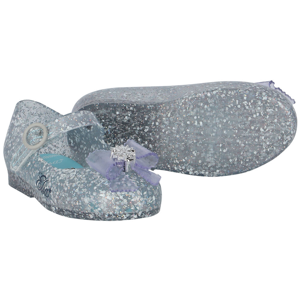 Mini Melissa Younger Girls Blue Cinderella Jelly Shoes | Junior Couture UAE