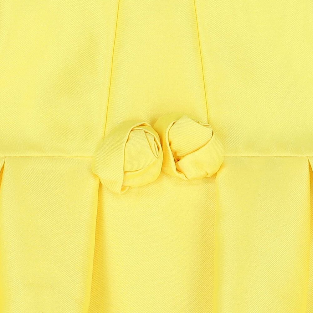 Abel & Lula Younger Girls Yellow Satin Dress | Junior Couture UAE