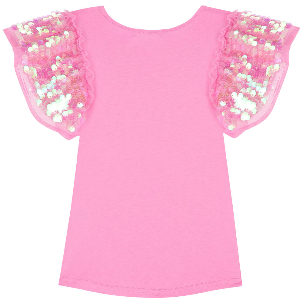 Angel's Face Girls Pink Sequin Top | Junior Couture UAE
