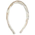Alviero Martini Girls Beige Geo Map Headband | Junior Couture UAE