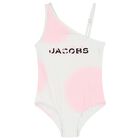 MARC JACOBS Girls Pink & White Logo Swmsuit | Junior Couture UAE