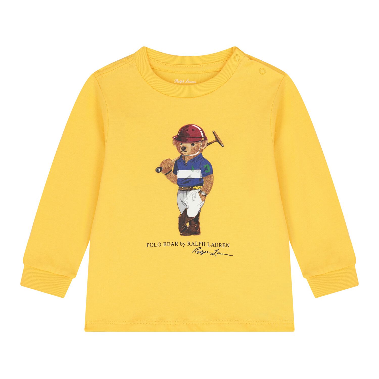 Ralph Lauren Baby Boys Yellow Polo Bear T-Shirt | Junior Couture UAE