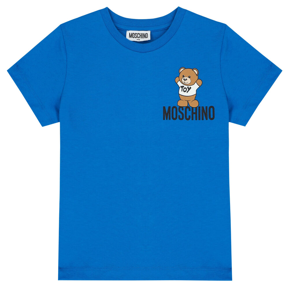 Moschino Blue Teddy Logo T-Shirt | Junior Couture UAE