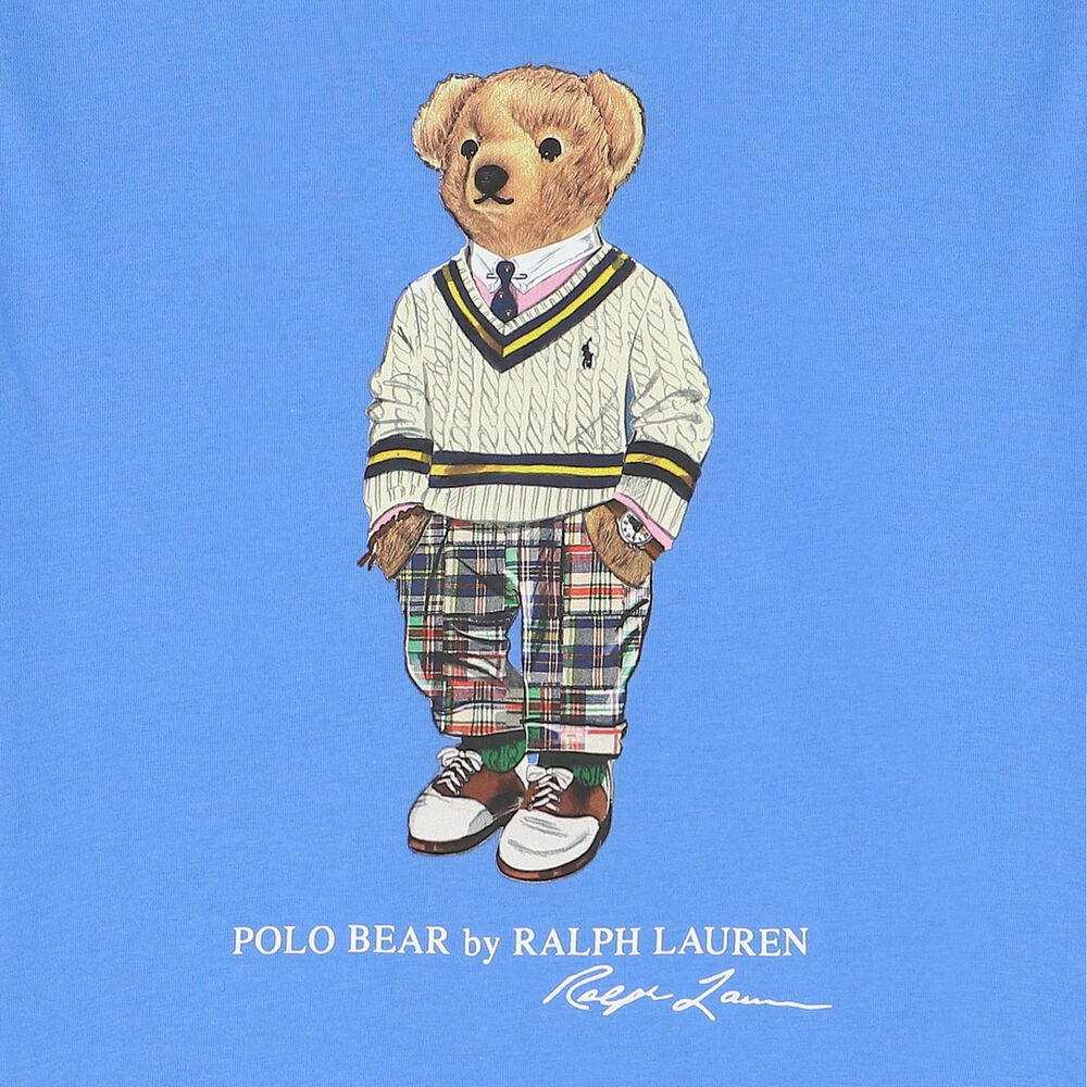 Ralph Lauren Boys Blue Polo Bear T-Shirt | Junior Couture UAE