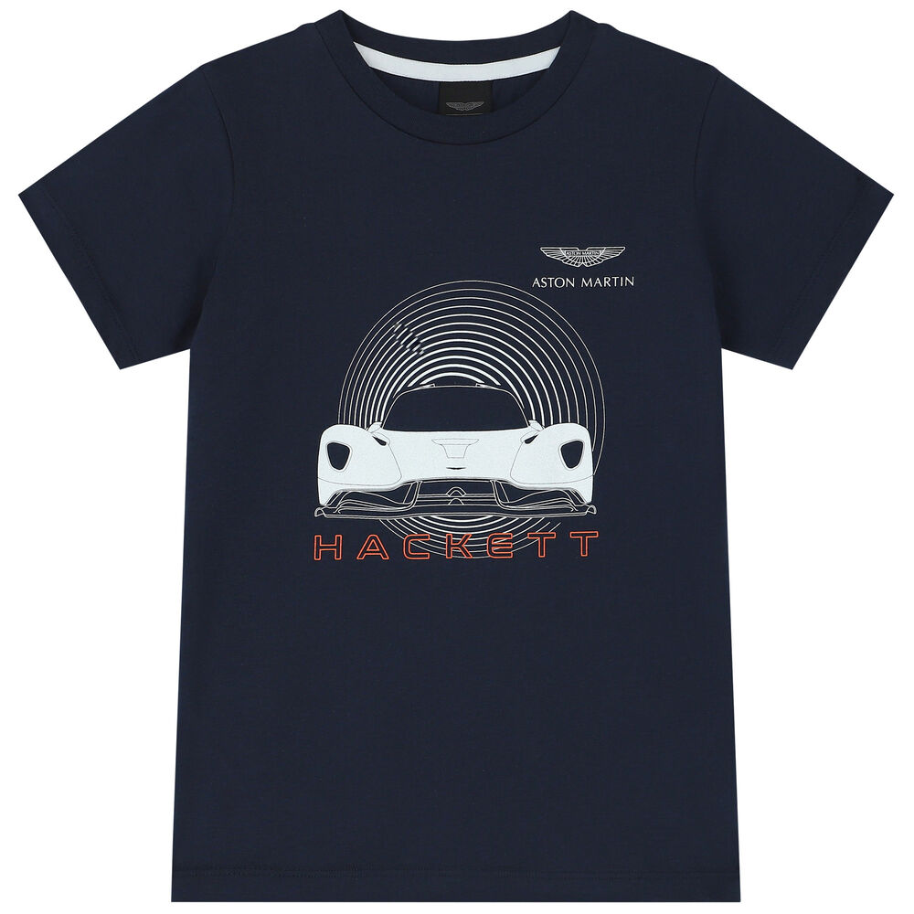 Hackett London Boys Navy Blue Logo T-Shirt | Junior Couture UAE