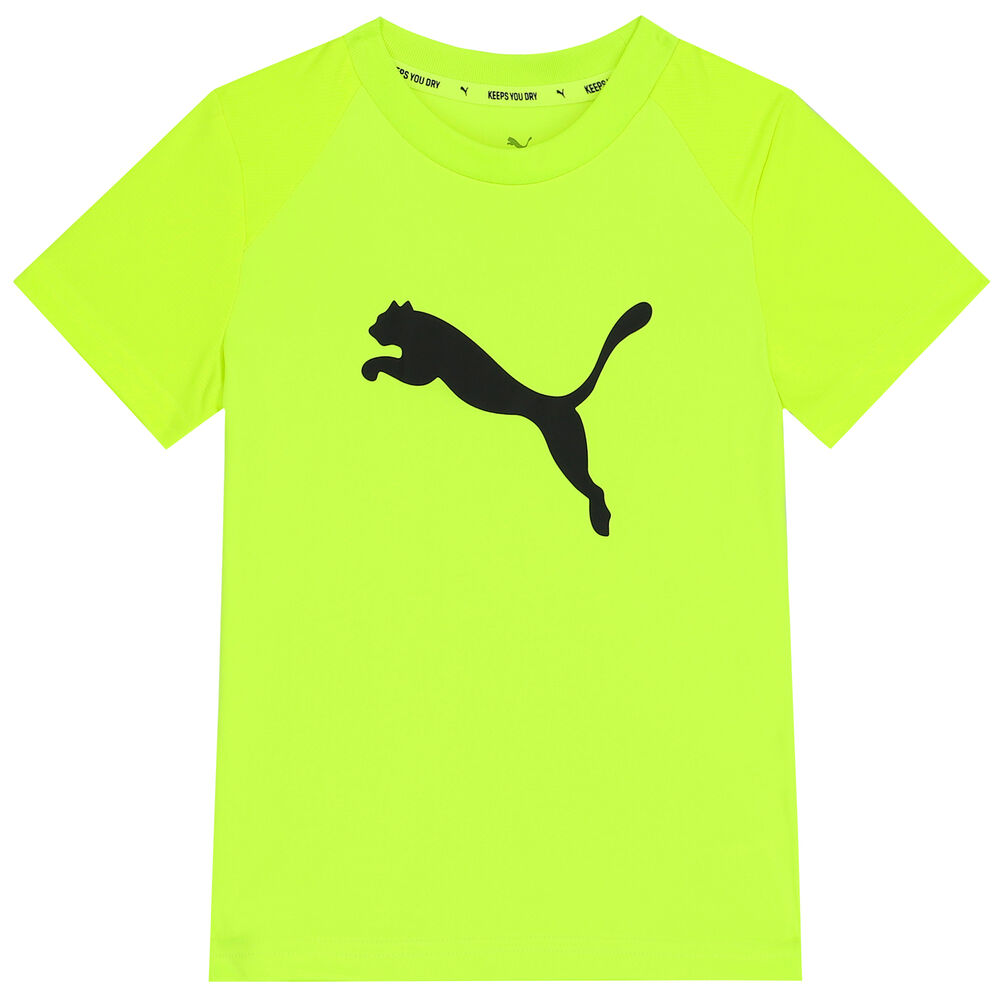Puma Neon Green Logo T-Shirt | Junior Couture UAE