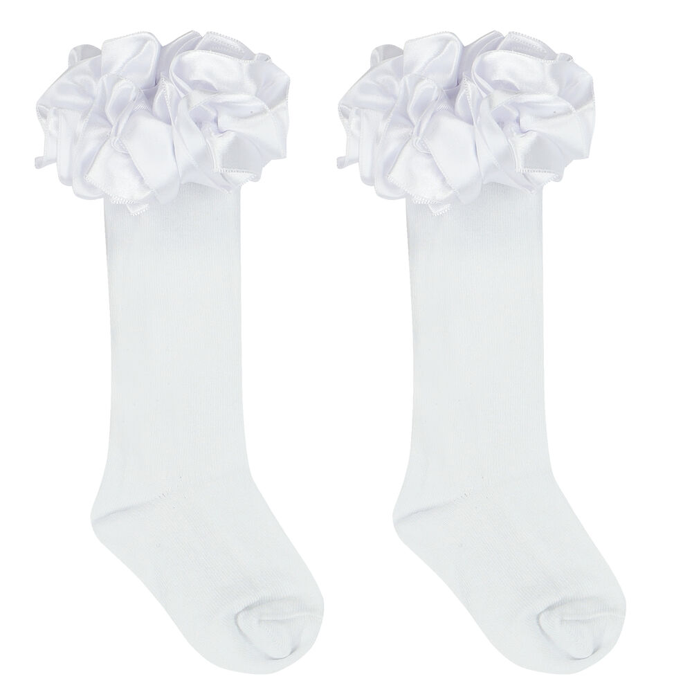 Caramelo Kids Girls White Ruffled Socks | Junior Couture UAE