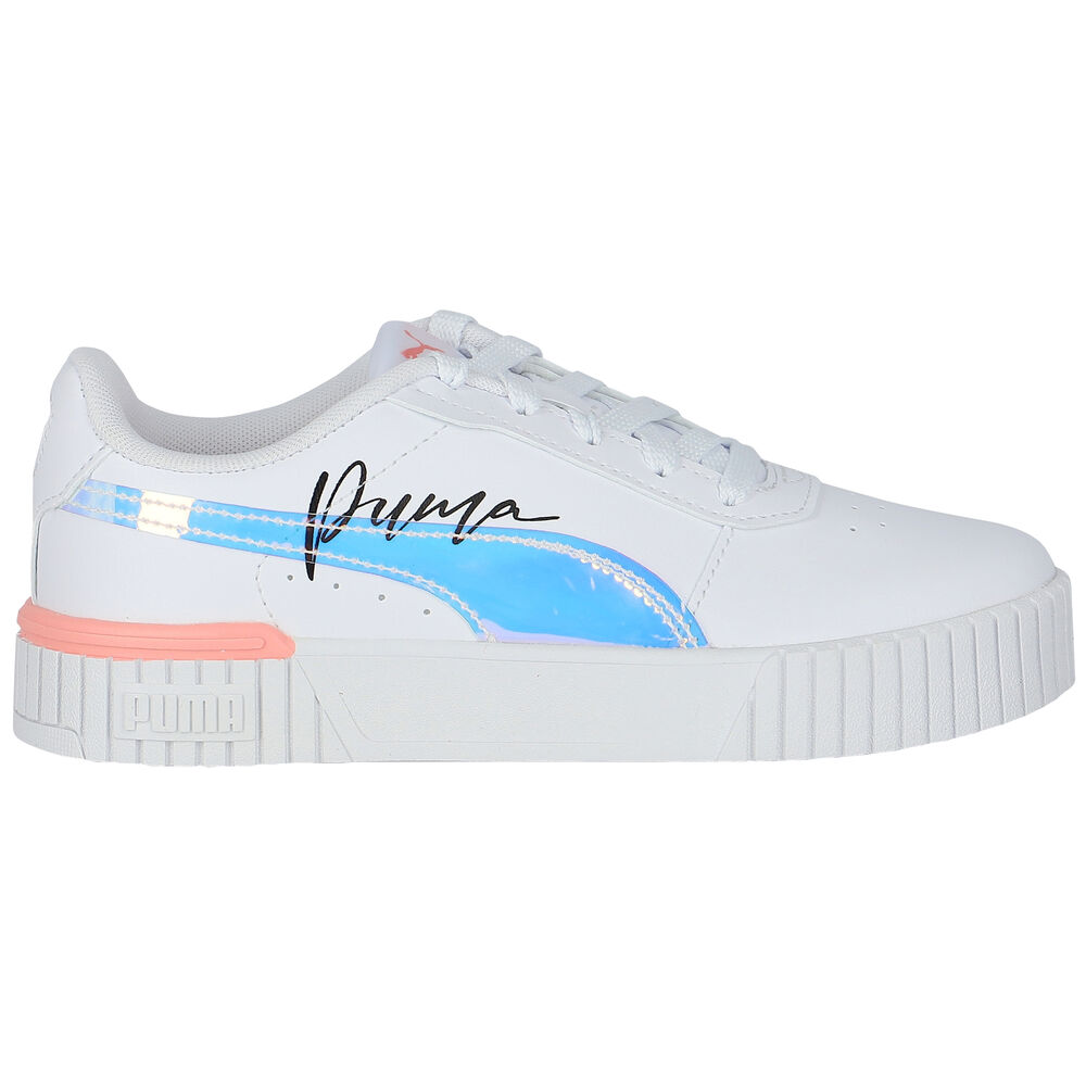 Puma Girls White Carina Trainers | Junior Couture UAE