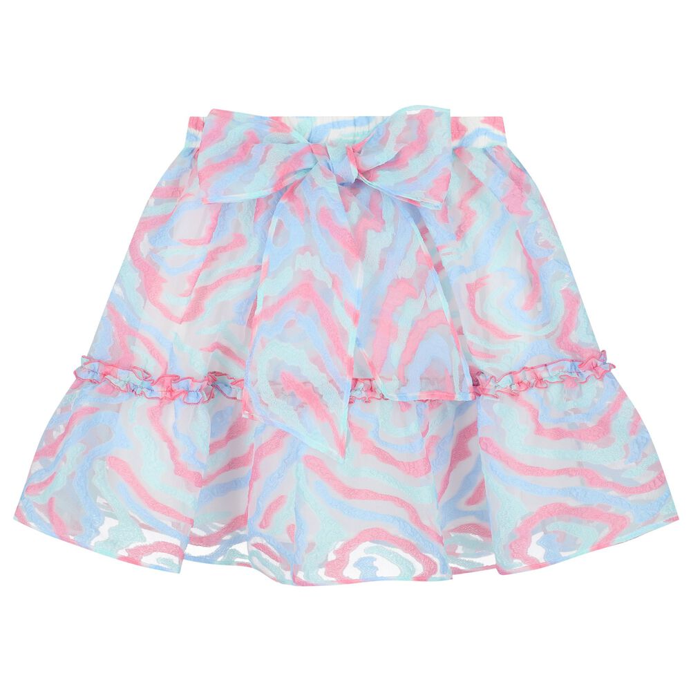 Mama Luma Girls Pink & Blue Skirt Set | Junior Couture UAE
