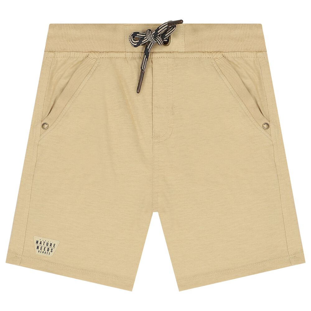 Boboli Boys Beige Logo Shorts | Junior Couture UAE