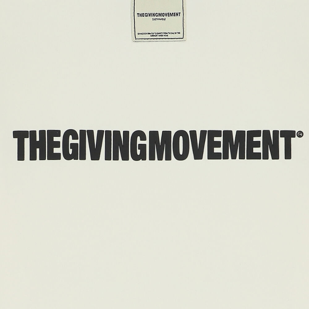 The Giving Movement Oversized Ivory Logo T-Shirt | Junior Couture UAE