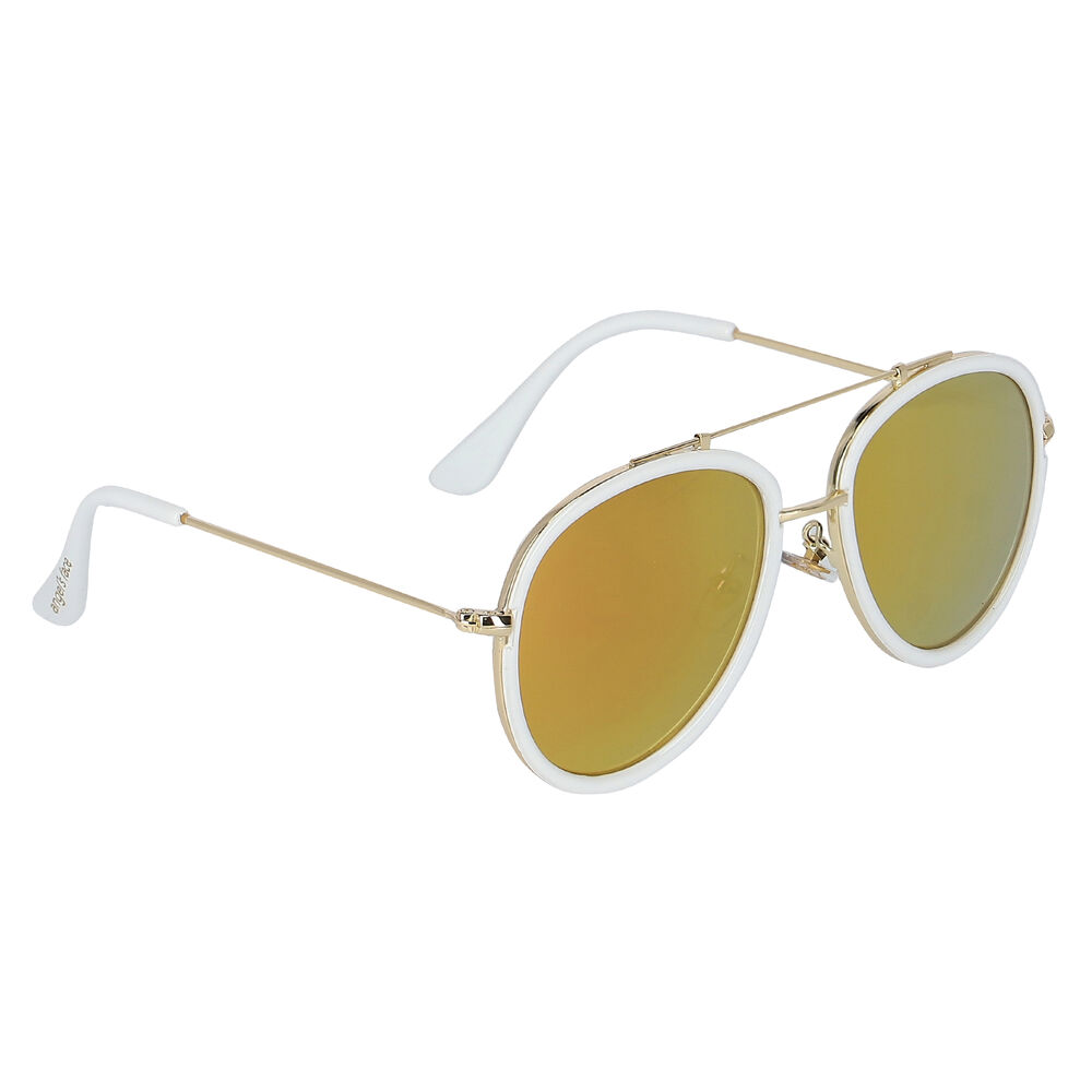 Angel's Face Girls White Aviator Sunglasses | Junior Couture UAE