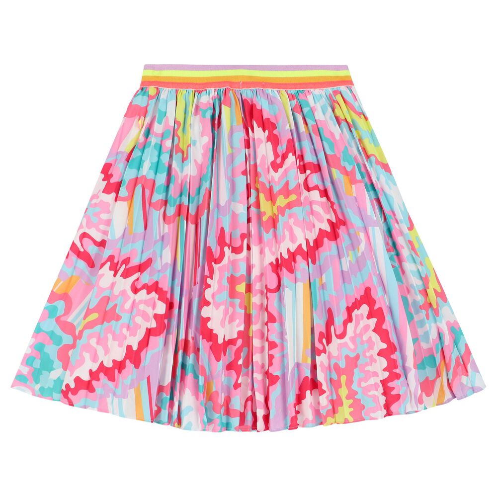 BILLIEBLUSH Girls Multi-Coloured Abstract Pleated Skirt | Junior ...