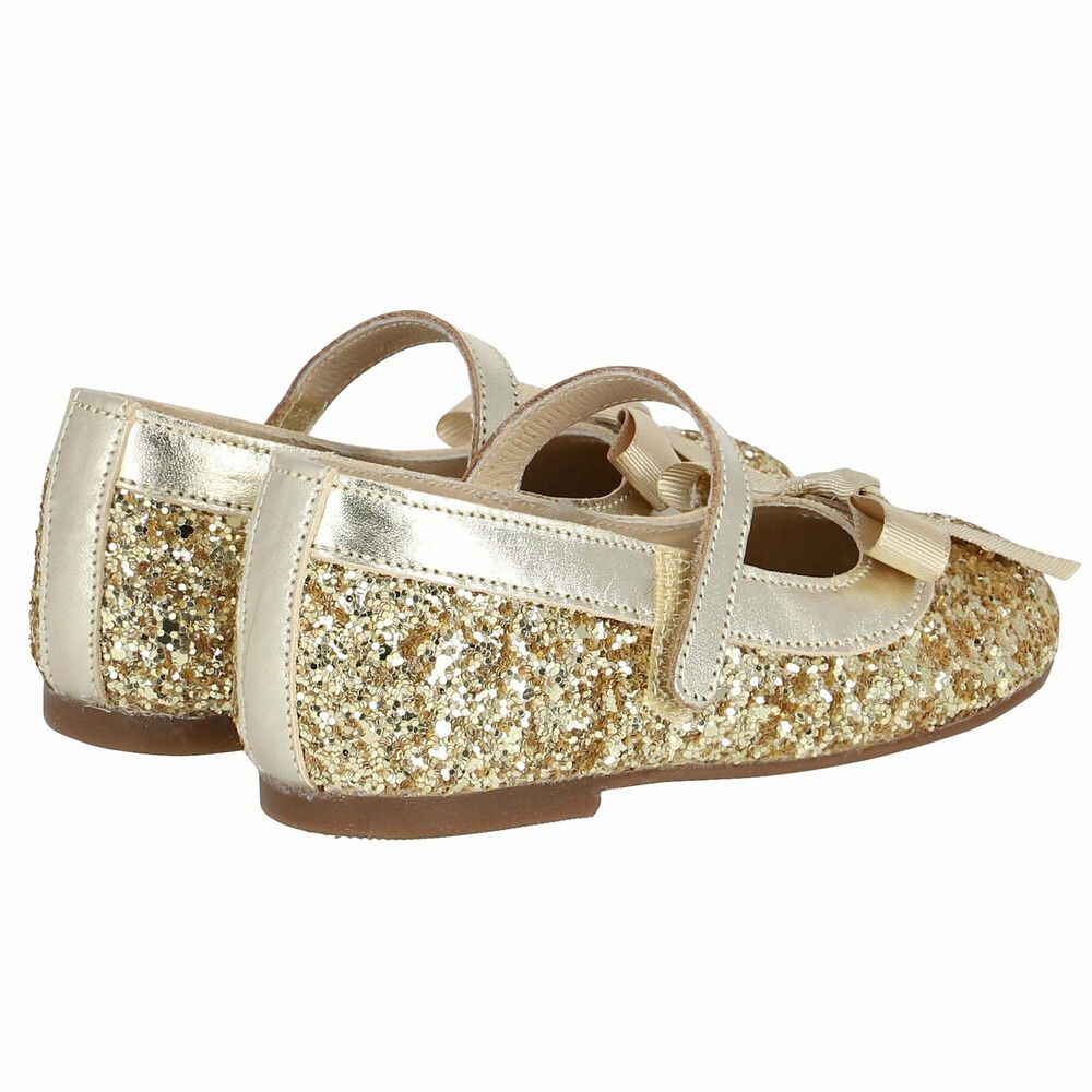 Girls Gold Ballerina Shoes