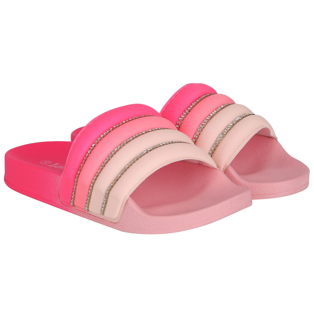 Lelli Kelly Girls Pink Embellished Sliders | Junior Couture UAE